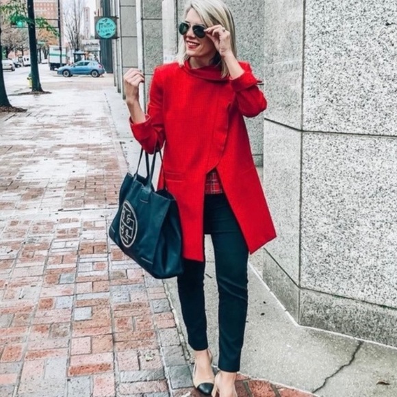 CAbi | Jackets & Coats | Cabi Celebration Jacket Red Square Houndstooth ...